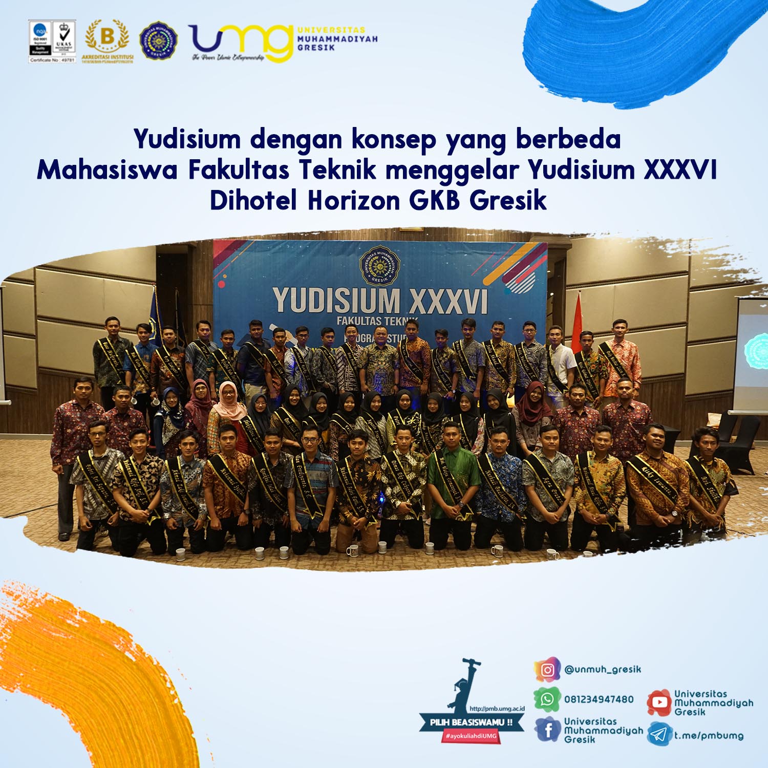 Yudisium dengan konsep yang berbeda dari calon wisudawan Fakultas Teknik