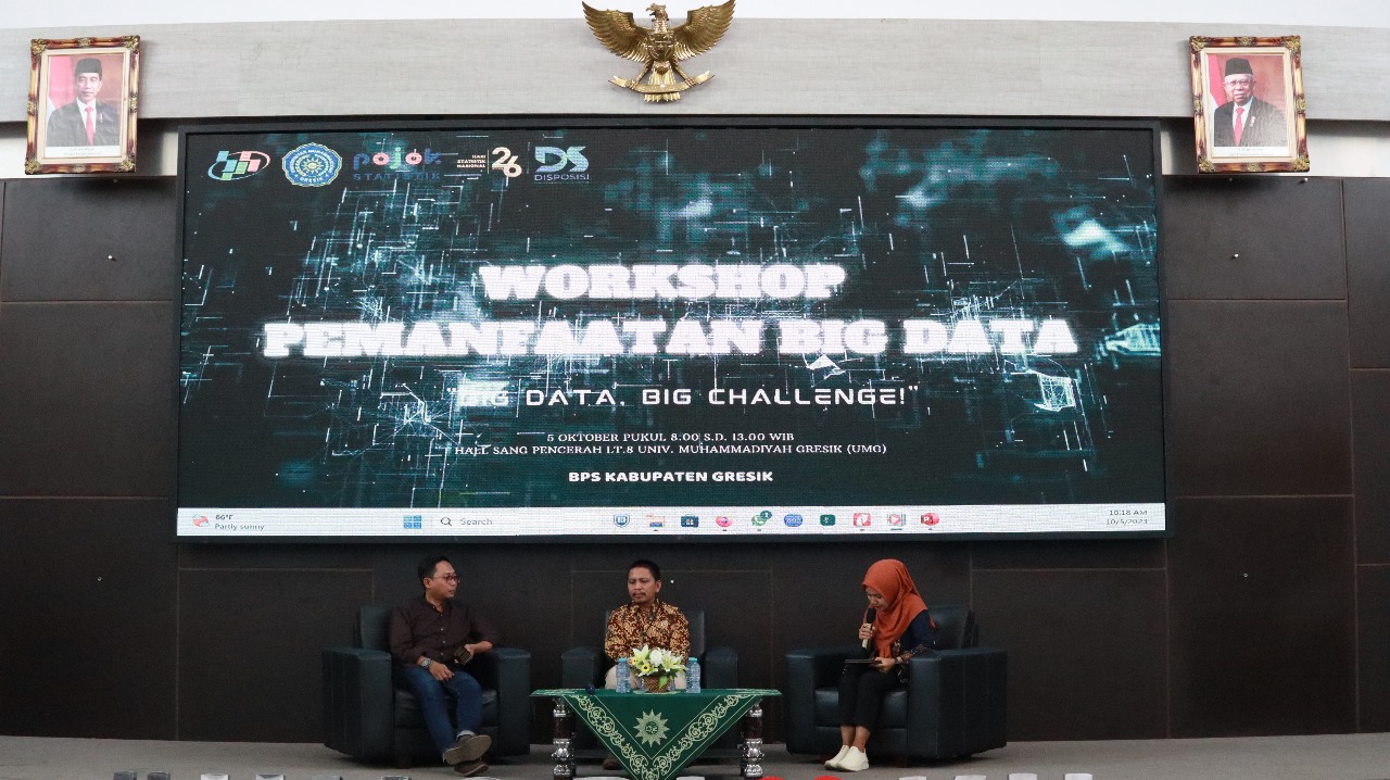 UPAYAKAN GERAKAN INOVASI PENDIDIKAN, UMG DAN BPS KAB. GRESIK GELAR WORKSHOP BIG DATA